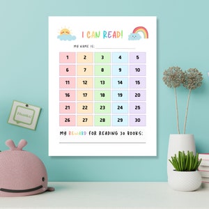 Printable Kids Reading Log Rainbow, Kids Book Tracker Bookmarks ...