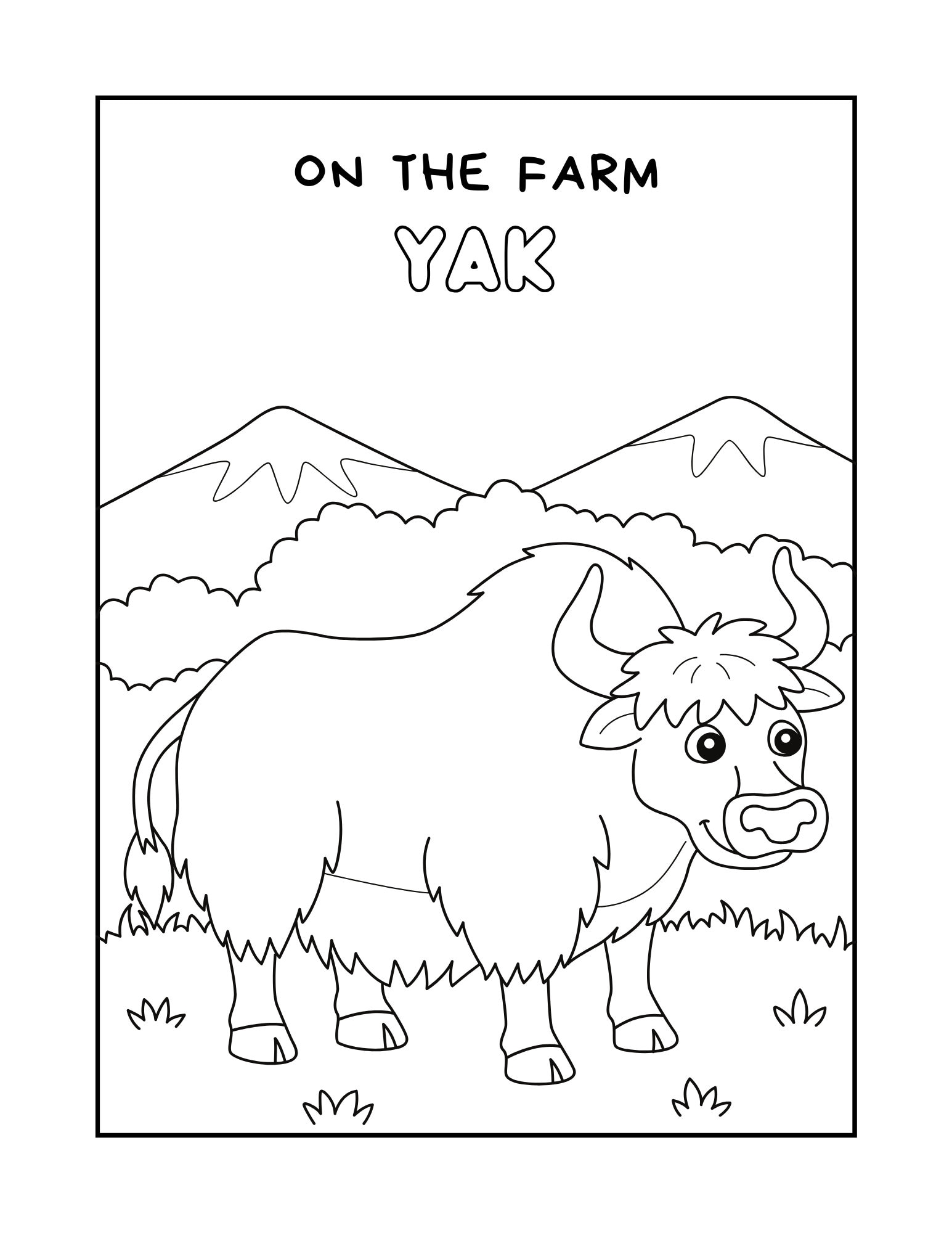 30 Farm Animals Coloring Pages for Kids, Farm Coloring Pages, Farm ...