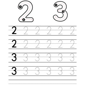 44 Alphabet Numbers Tracing Worksheets | Handwriting Practice for ...
