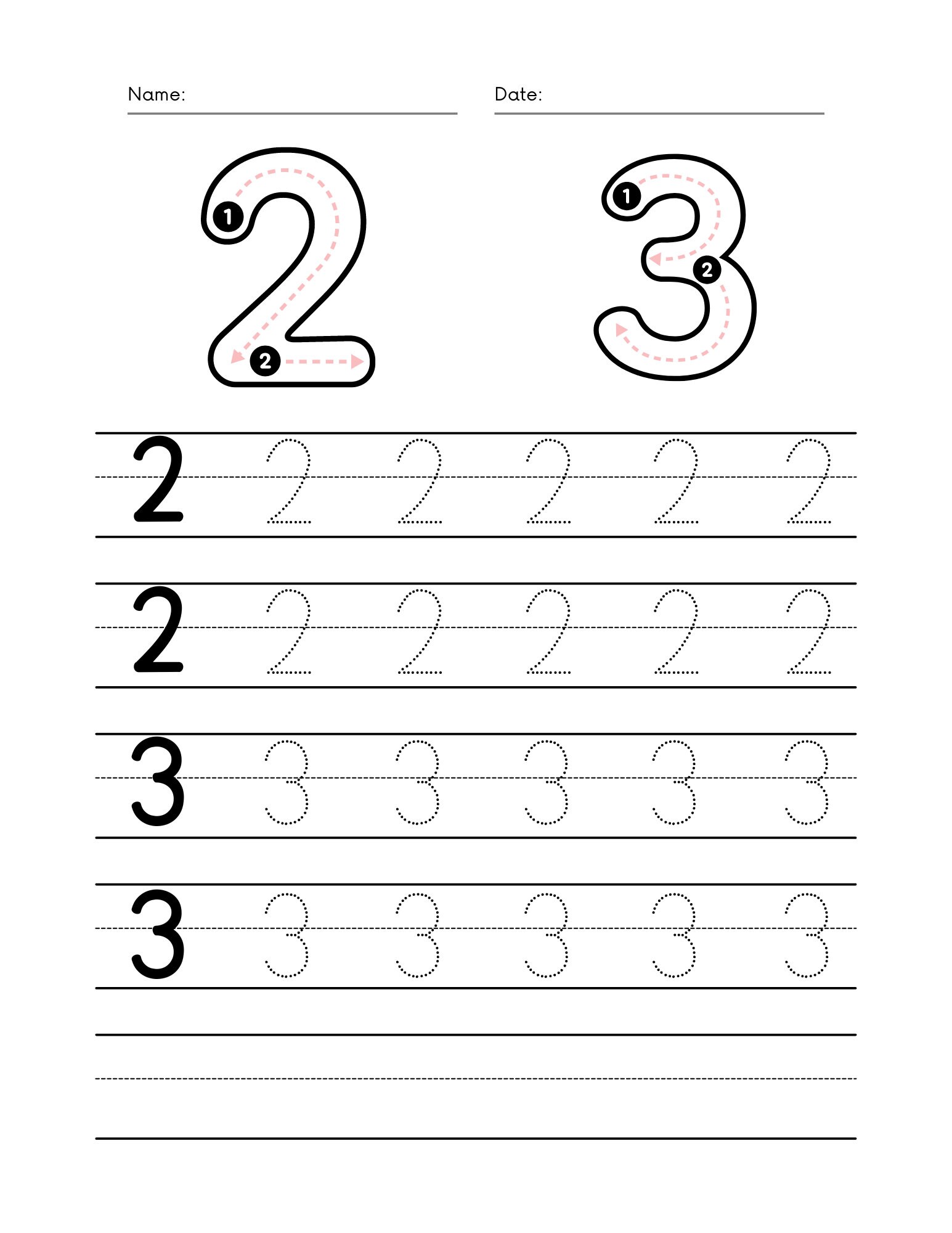 44 Alphabet Numbers Tracing Worksheets Handwriting Practice for ...