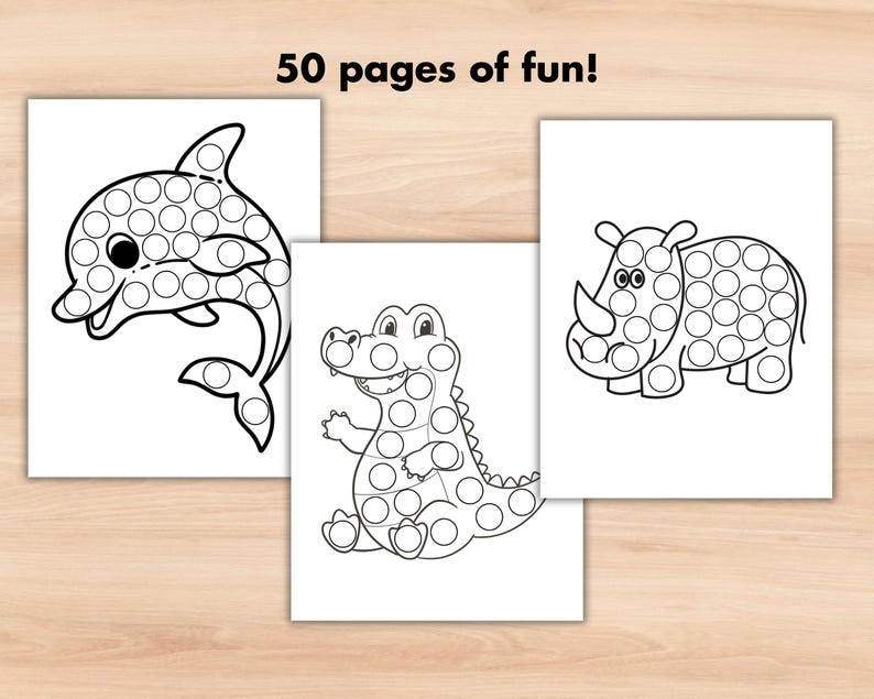 Animal Dot Marker Coloring Page, Do a Dot Activity, Printable Dab It ...