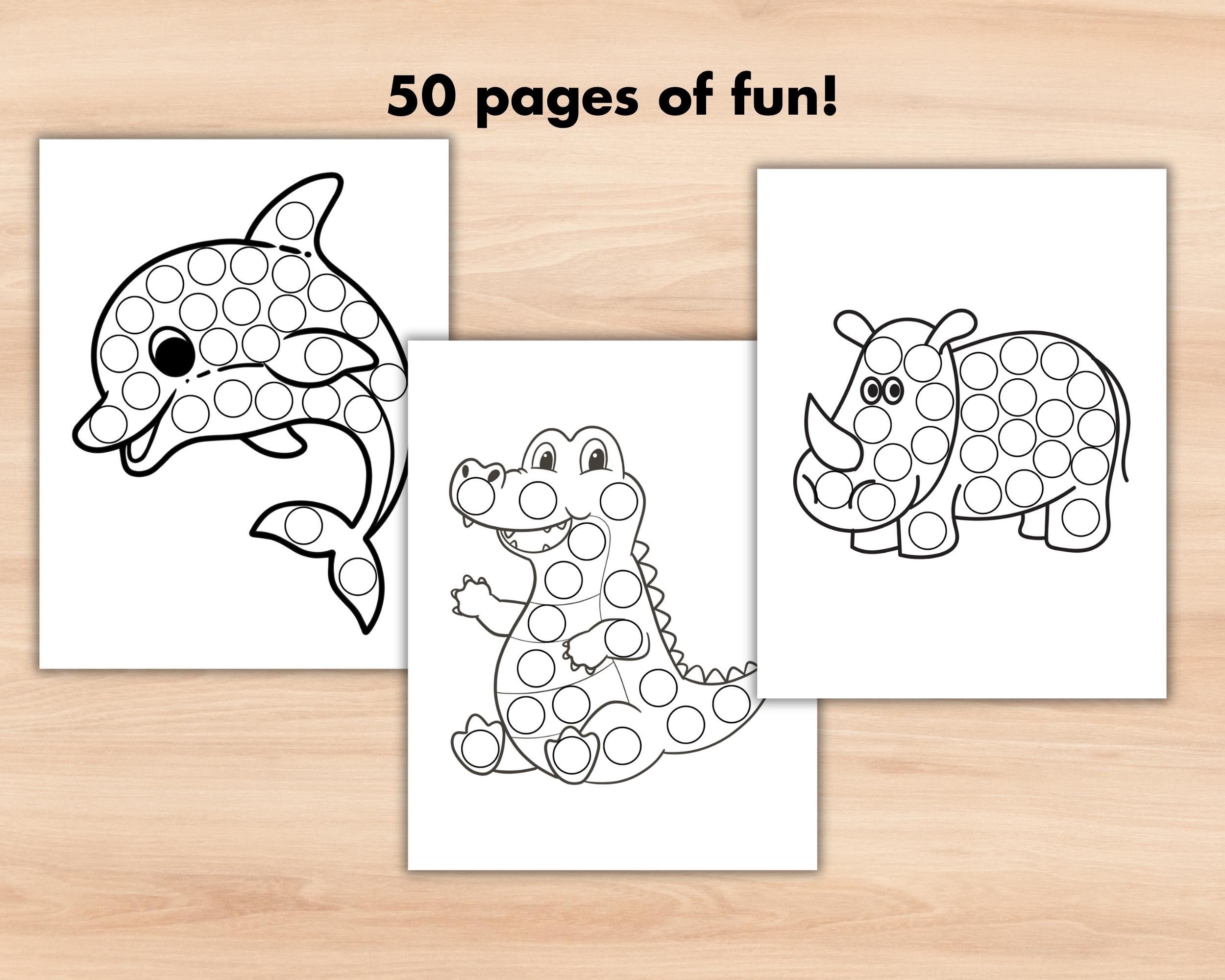 Animal Dot Marker Coloring Page, Do a Dot Activity, Printable Dab It ...