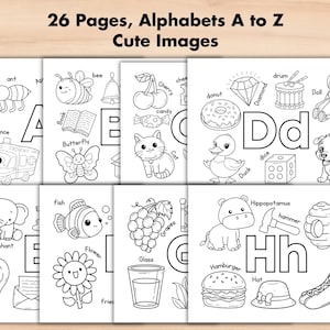 26 Alphabet Coloring Pages, Preschool Coloring Page, Preschool ...