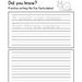 Write the Sentence Worksheets, Handwriting Trace Fun Facts, Printable ...