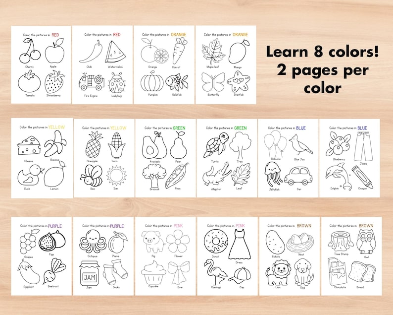 Preschool Color of the Week Worksheets, Printable Learning Colors ...