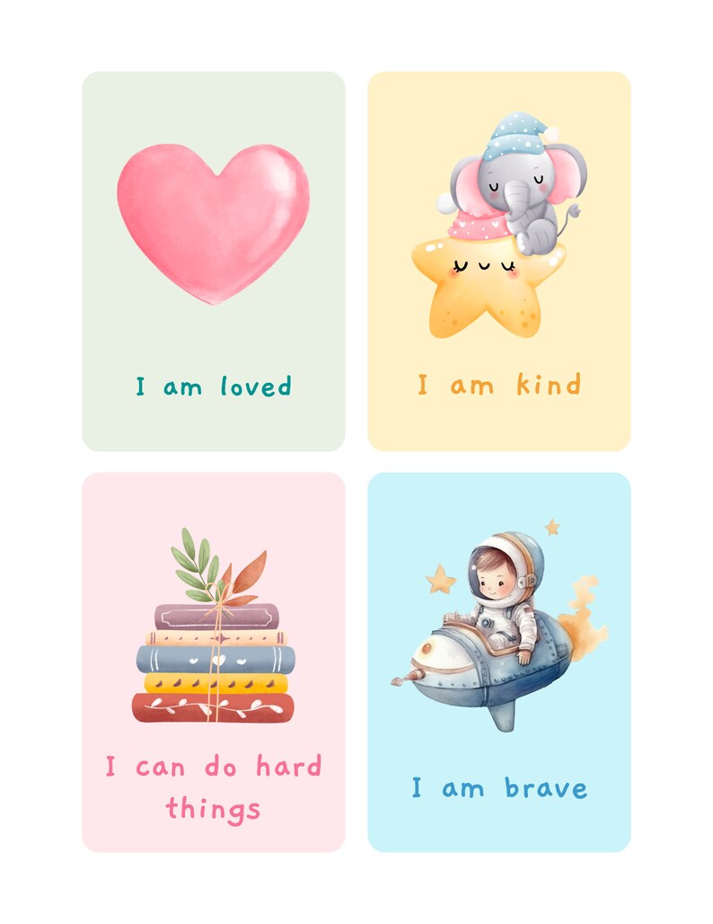 32 Affirmation Cards for Kids Printable Positive Affirmation Montessori ...