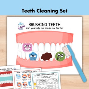 Brush Teeth Brushing Activity, Kids Dental Health Care, Printable ...