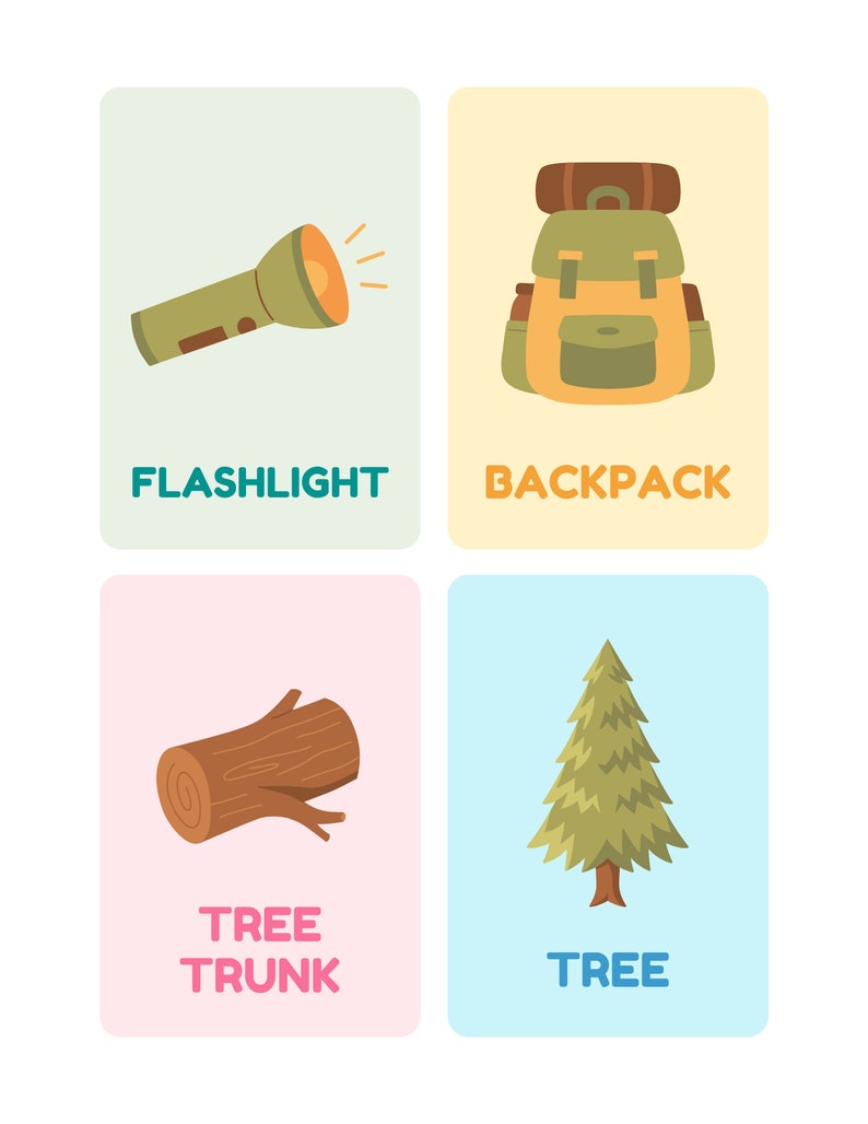 40 Summer Flashcards, Summer Vocabulary Nature Cards,printable ...