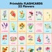32 Flowers Flashcards, Flower Vocabulary Nature Cards, Printable ...