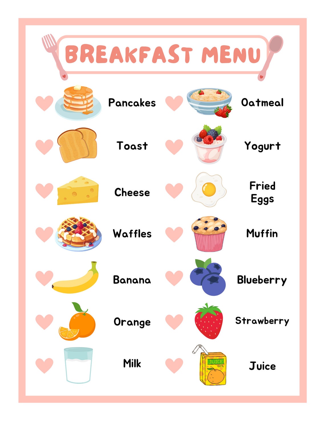 Pretend Play Menus, Pretend Restaurant Menus Kids Kitchen,printable ...