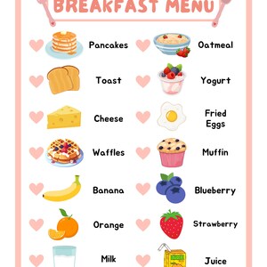 Pretend Play Menus, Pretend Restaurant Menus Kids Kitchen,printable ...