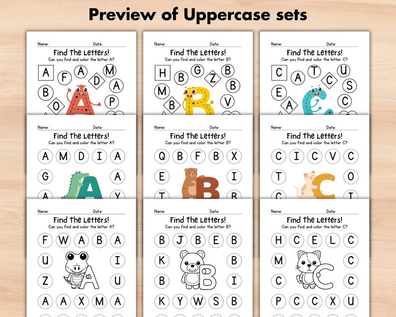 Letter Recognition Dab It Letters, Find the Letter, Preschool Printable ...