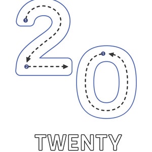 Preschool Numbers Tracing Worksheet, Handwriting Practice, Basic ...