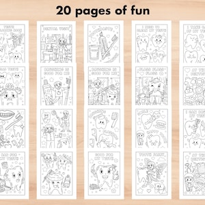 Dental Teeth Coloring Pages, Cute Kids Tooth Coloring Sheets, Dental ...