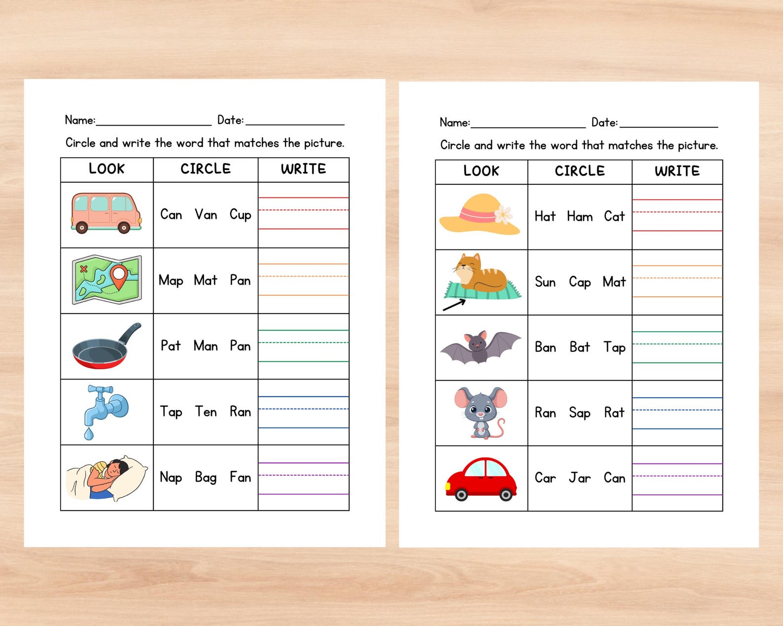 Phonics CVC Word Family Worksheet Bundle, Homeschool Kindergarten ...