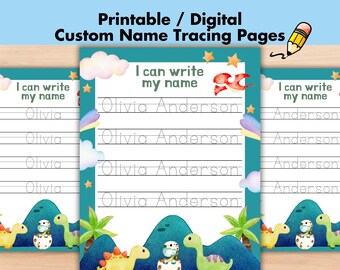 Custom Name Tracing Sheet Handwriting Practice Cute Sunshine ...