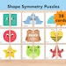 Shape Matching Game for Kids, Preschool Math Shape Symmetry Puzzle ...