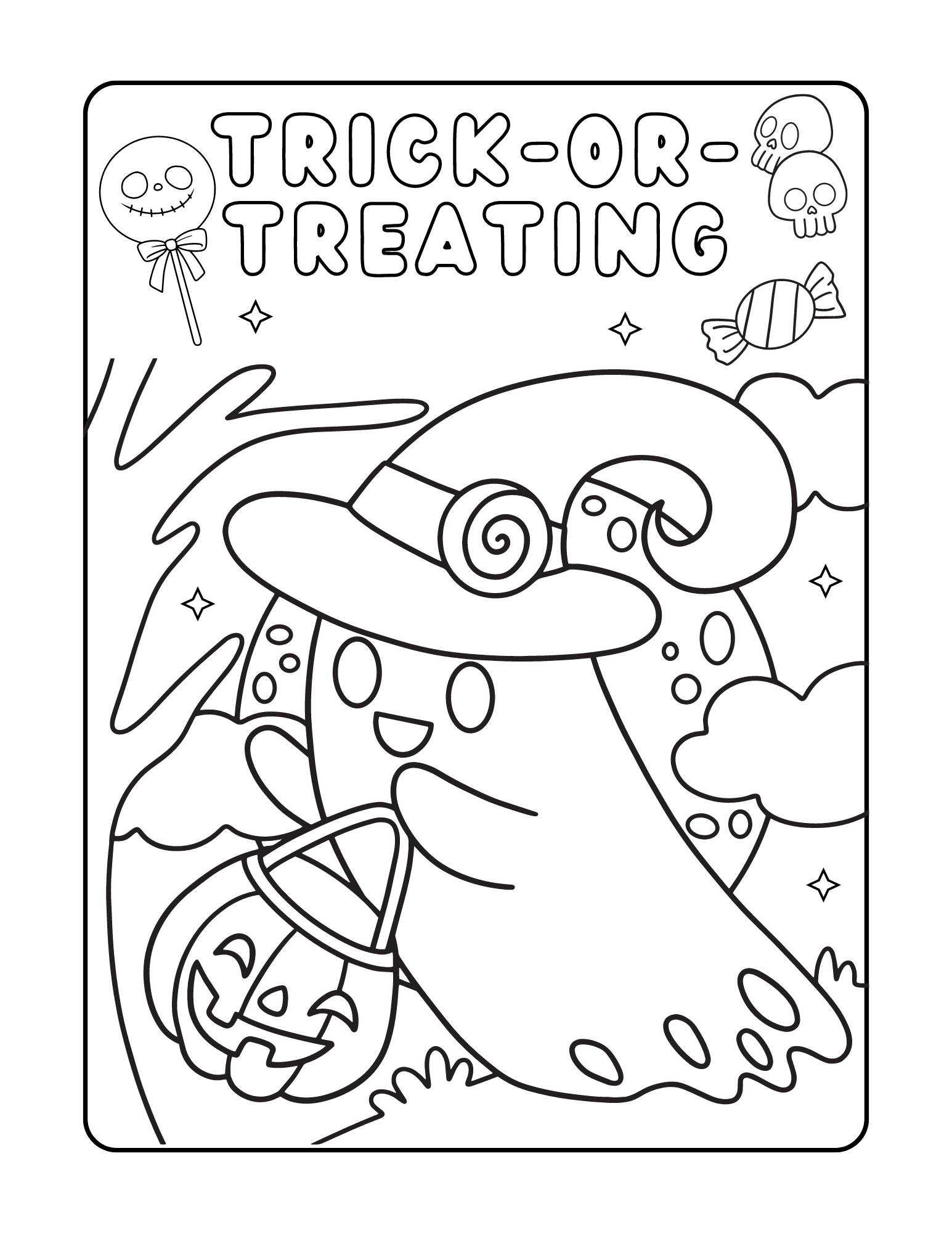 Halloween Coloring Pages, Cute Kids Halloween Coloring Sheets ...