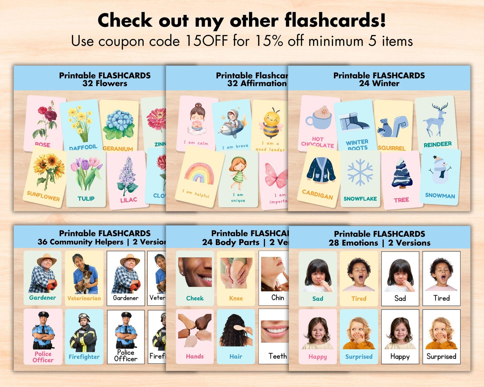 28 Emotions Flashcards, Printable Feelings Flash Cards, Children ...