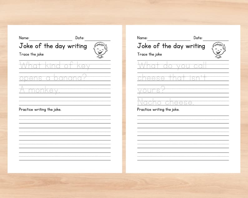Jokes Write the Sentence Worksheets, Printable Sentences Writing ...