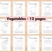 Preschool Fruits Vegetables Tracing Worksheets,trace Pages Printable ...