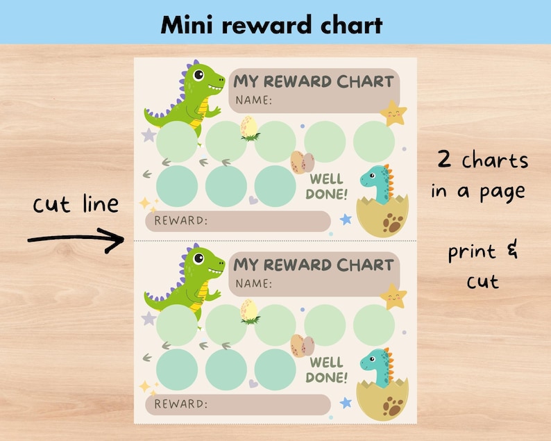 Printable Reward Chart Toddler Dinosaur, Kids Routine Tracker,reward ...