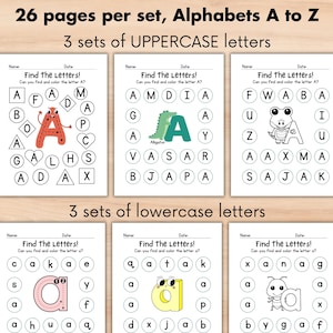 Letter Recognition Dab It Letters, Find the Letter, Preschool Printable ...