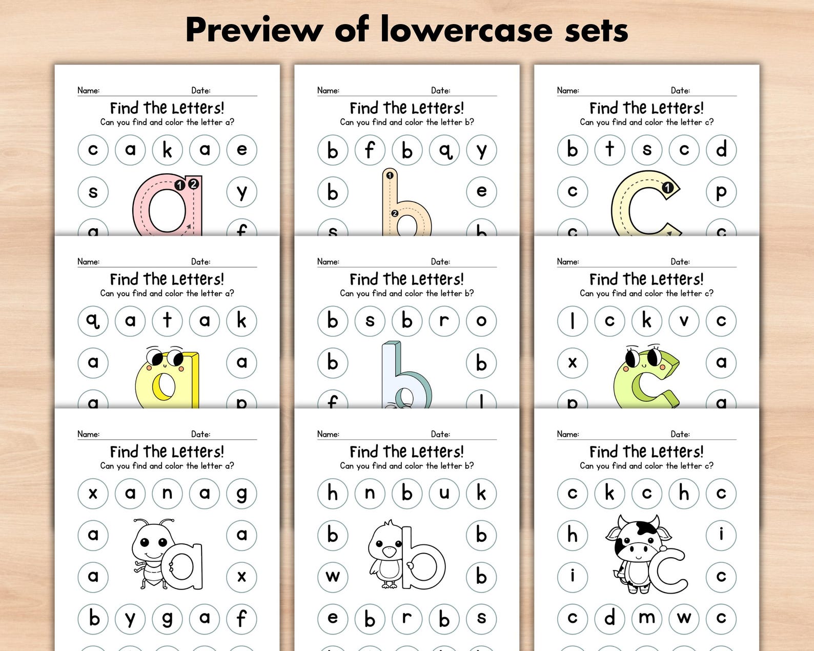 Letter Recognition Dab It Letters, Find the Letter, Preschool Printable ...