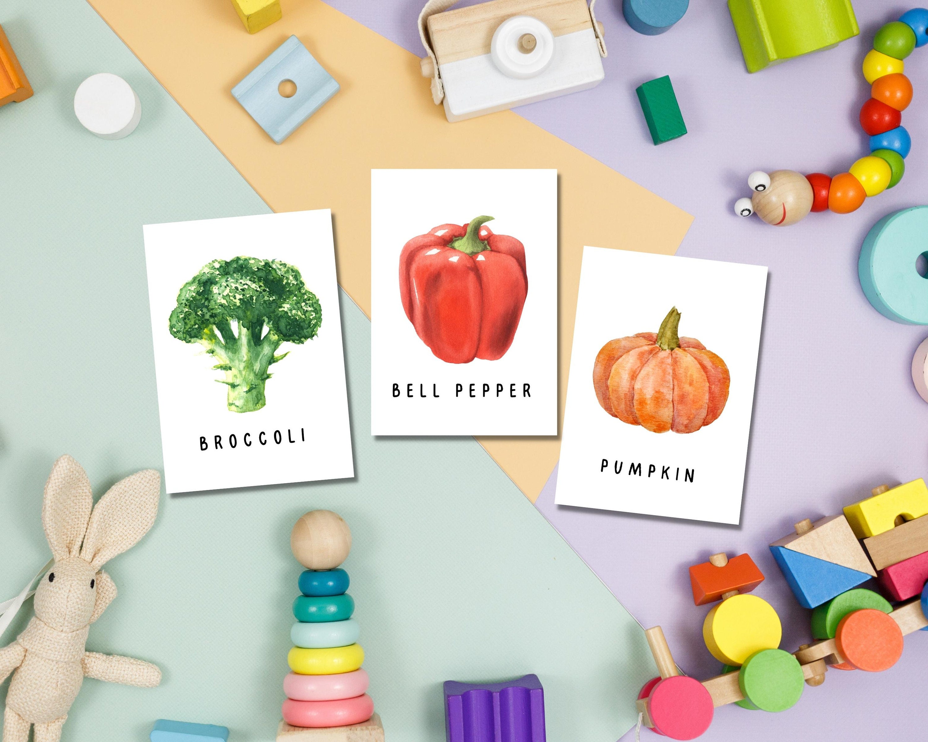 Vegetable Flashcards, Printable Vocabulary Cards, Homeschool Activities ...