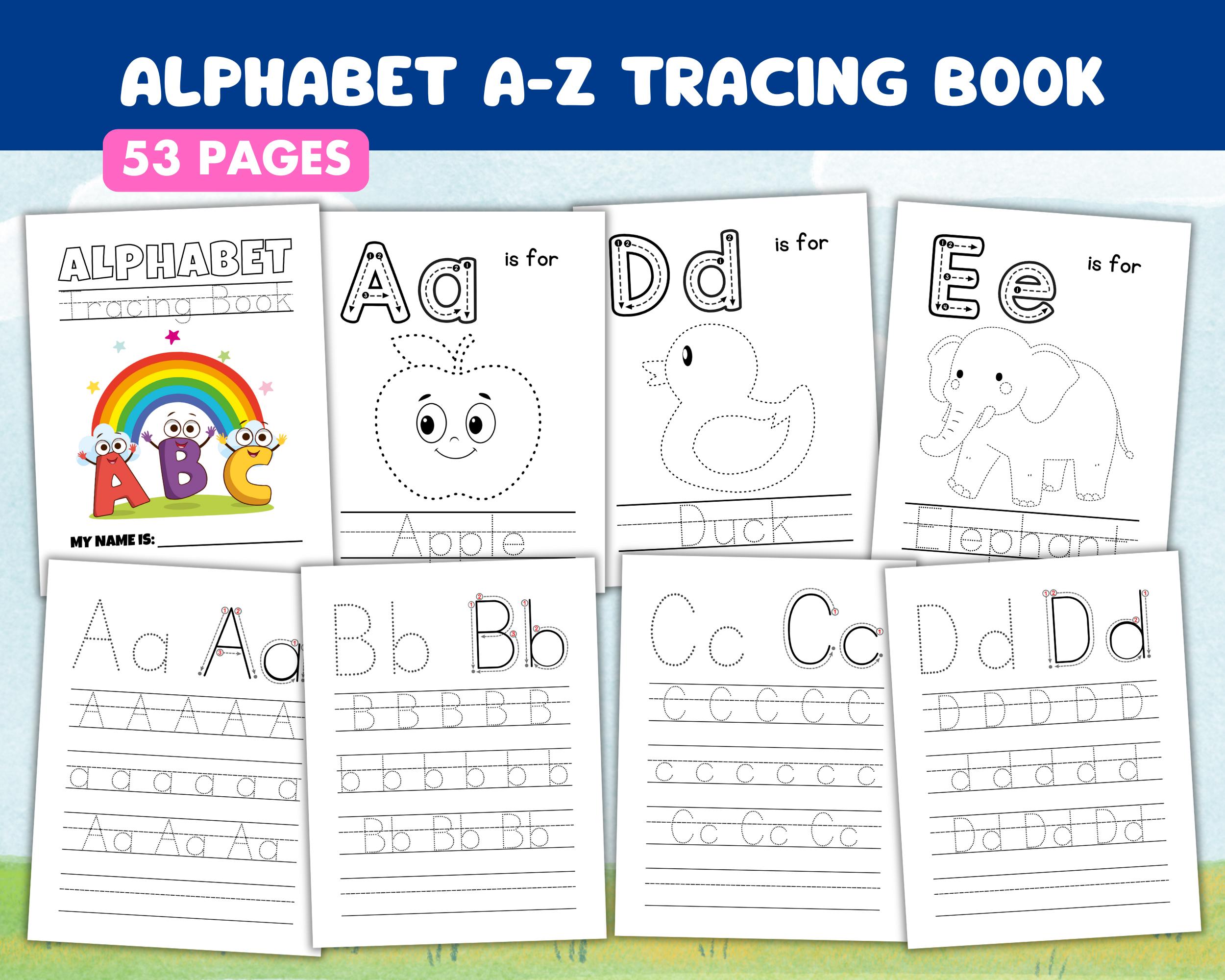 Alphabet Tracing Busy Book, Uppercase Lowercase Abc Letter Trace ...