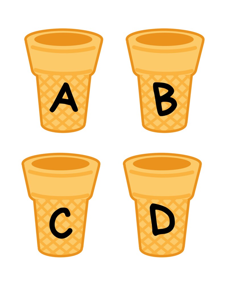 Matching ABC Ice Cream Game, Match the Alphabets, Printable ...