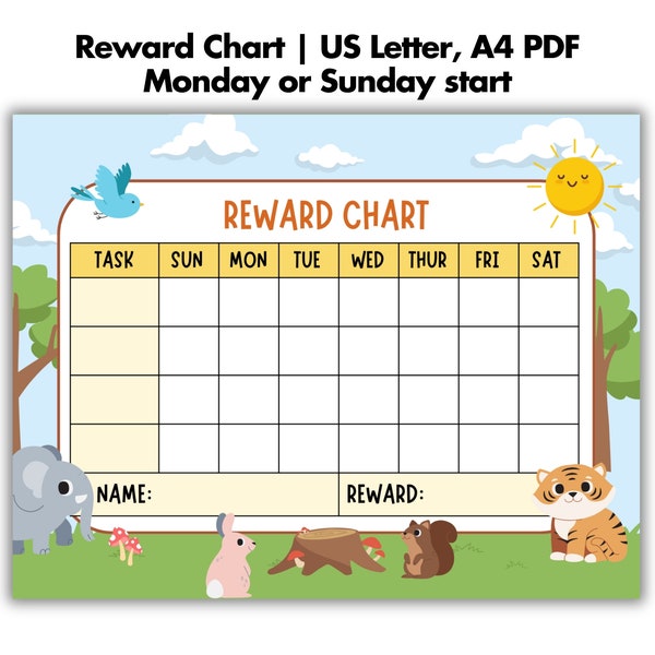 Printable Zoo Chart - Etsy