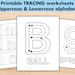 Preschool Alphabet Tracing Worksheets, Big ABC Trace Pages, Letters of ...