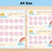 Printable Reward Chart Toddler, Rainbow Reward Chart Mini, Kids Routine ...