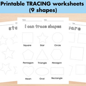 Preschool Shape Tracing Basic Shape Tracing Shape Tracing - Etsy