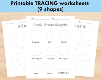 12 Geometric Shapes / Flash Cards Printable / Homeschool - Etsy