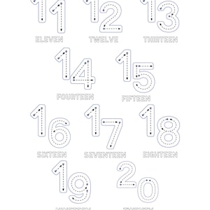 Preschool Numbers Tracing Worksheet, Handwriting Practice, Basic ...