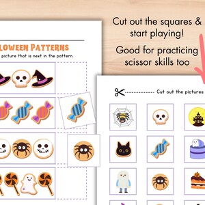 Pattern Worksheets, What Comes Next Game, Halloween Printable Busy Book ...