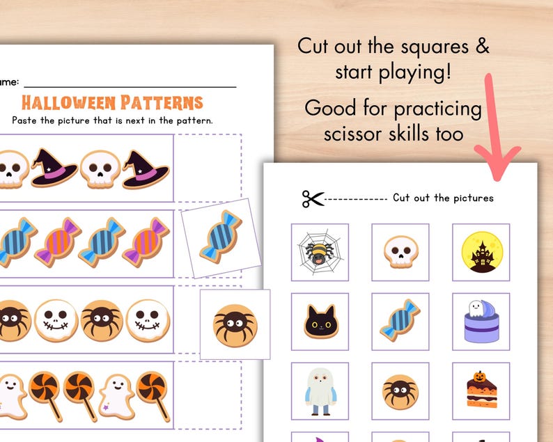 Pattern Worksheets, What Comes Next Game, Halloween Printable Busy Book ...