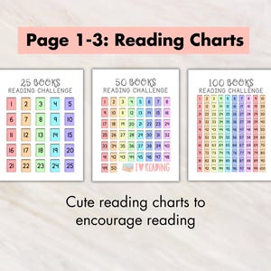Printable Reading Challenge Chart Rainbow, Kids Book Tracker Bookmarks ...