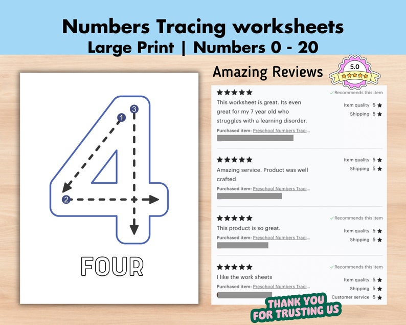 Preschool Numbers Tracing Worksheet, Handwriting Practice, Basic ...
