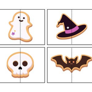 Halloween Memory Match Game, Complete the Pictures, Montessori ...