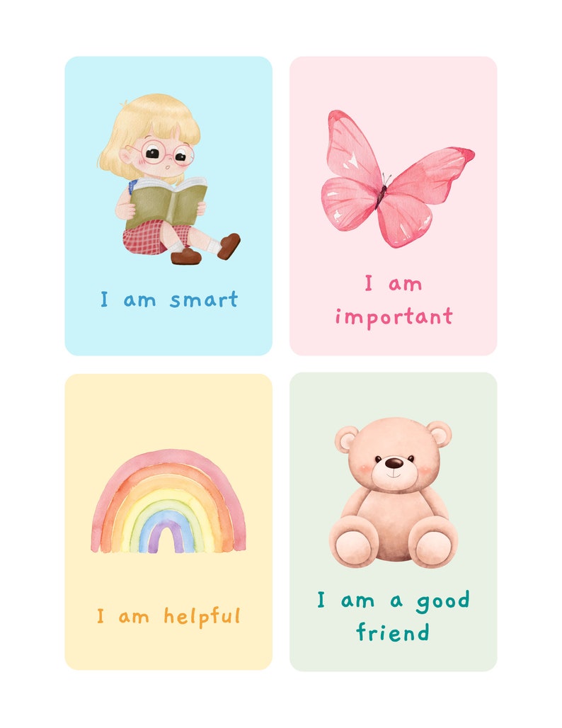 32 Affirmation Cards for Kids Printable Positive Affirmation Montessori ...