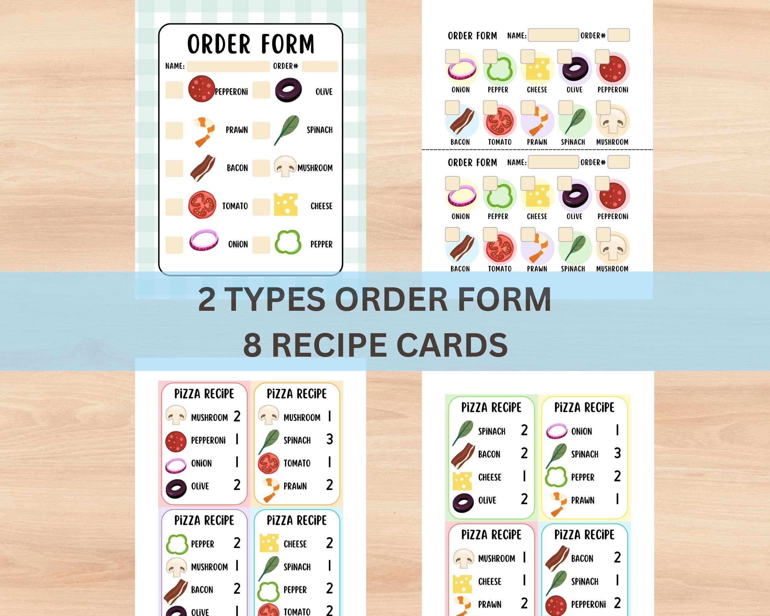 Pretend Play Build a Pizza, Dramatic Play Set, Playmoney, Homeschool ...