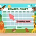 Safari Animal Reward Chart Toddler, Jungle Potty Training,printable ...
