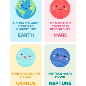 Solar System Flashcards Printable, Planets Flash Cards,interesting ...
