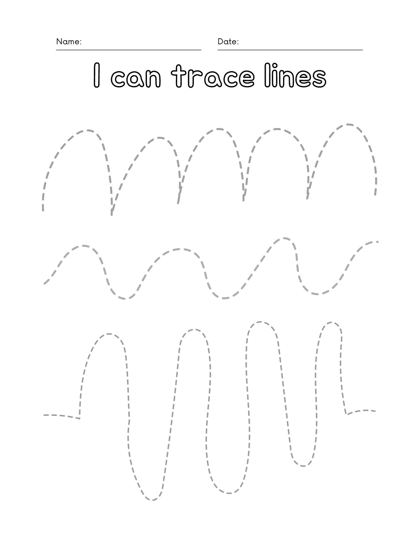 70 Preschool Line Tracing Worksheets Bundle, Line Trace Page Printable ...