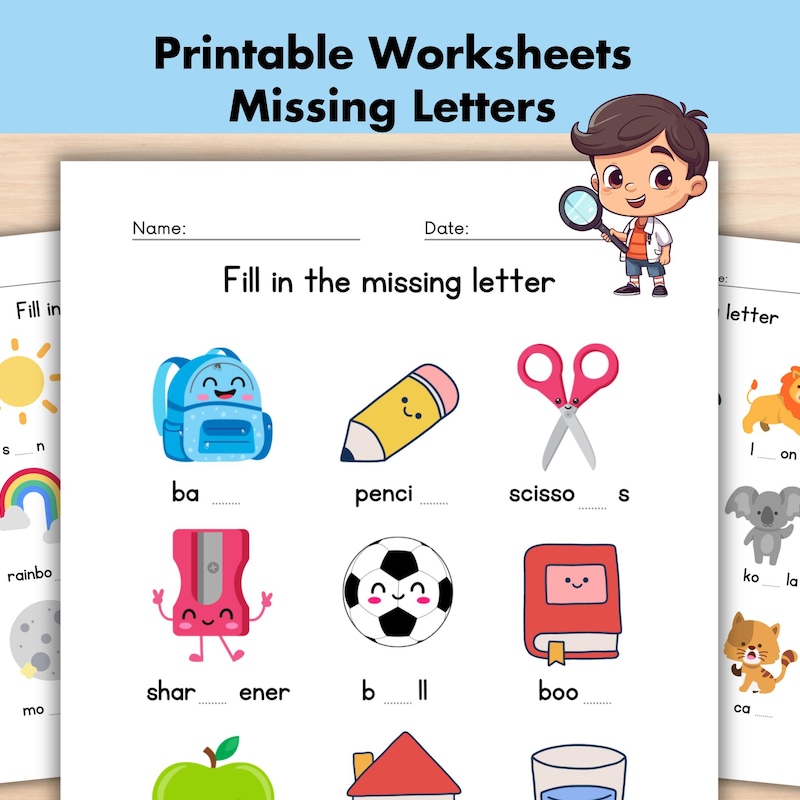 Alphabet Missing Letter - Etsy