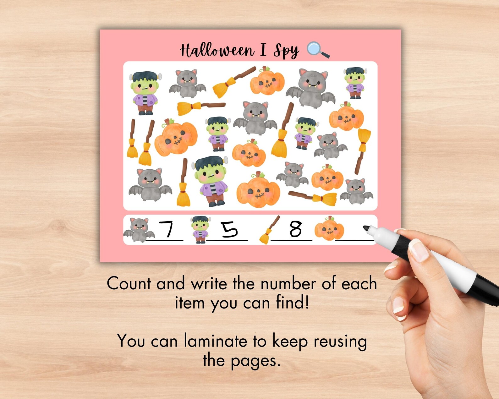 Halloween I Spy Game Bundle, Kids Printable Activity Set, Look and Find ...