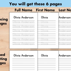 Custom Name Tracing Page Personalized Name Trace Handwriting Practice ...